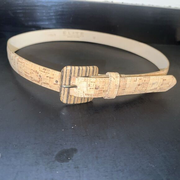 Elite | Accessories | Elite Accessories Usa Vintage Natural Cork Belt ...